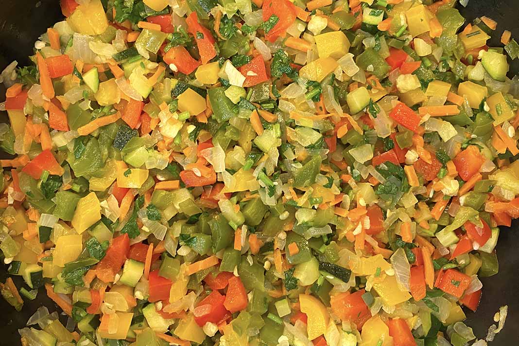 Pastel de vegetales con harina de garbanzo – Chefs Jaime y Ramiro