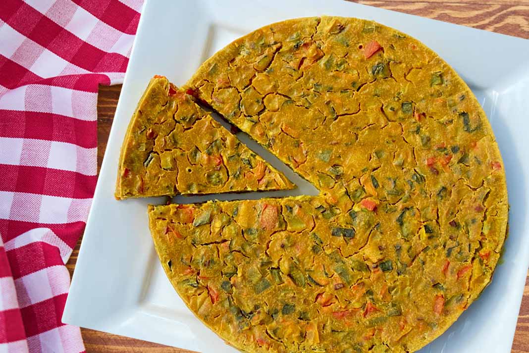 Pastel de vegetales con harina de garbanzo – Chefs Jaime y Ramiro