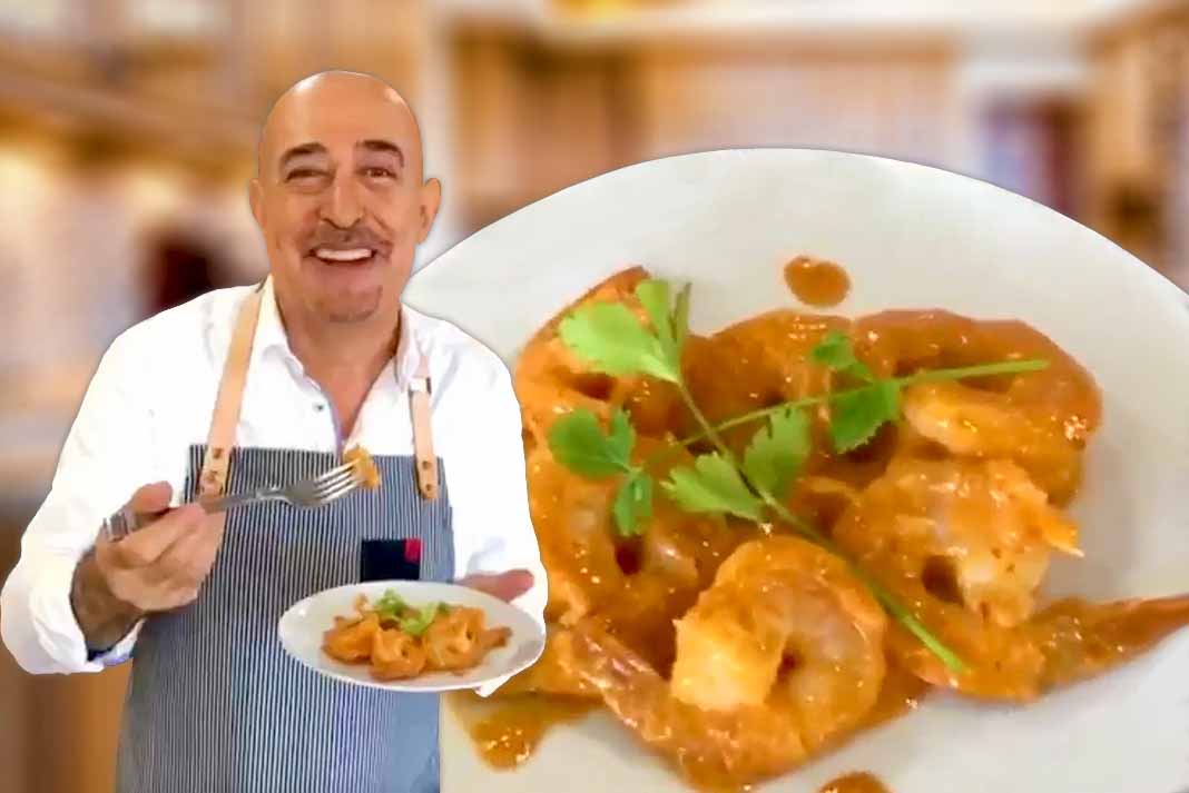 Camarones en rica crema de chile Chipotle – Chefs Jaime y Ramiro